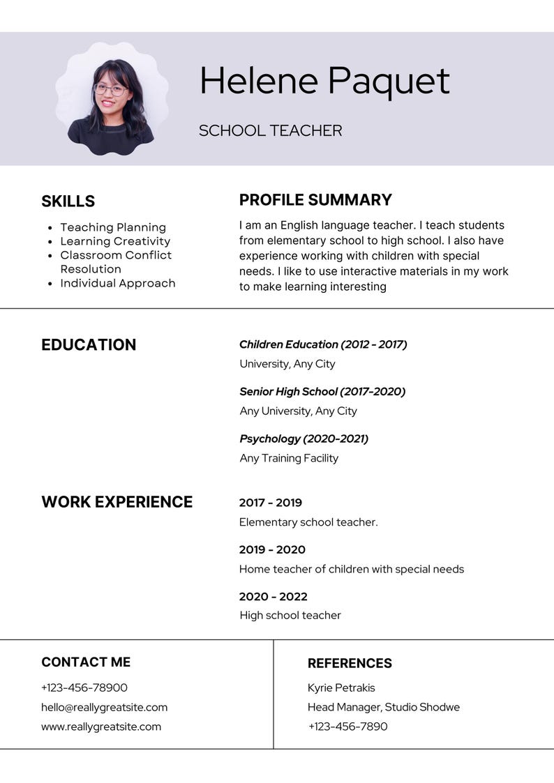 Canva Resume Template Bundle ATS Friendly Professional CV Cover Letter ...