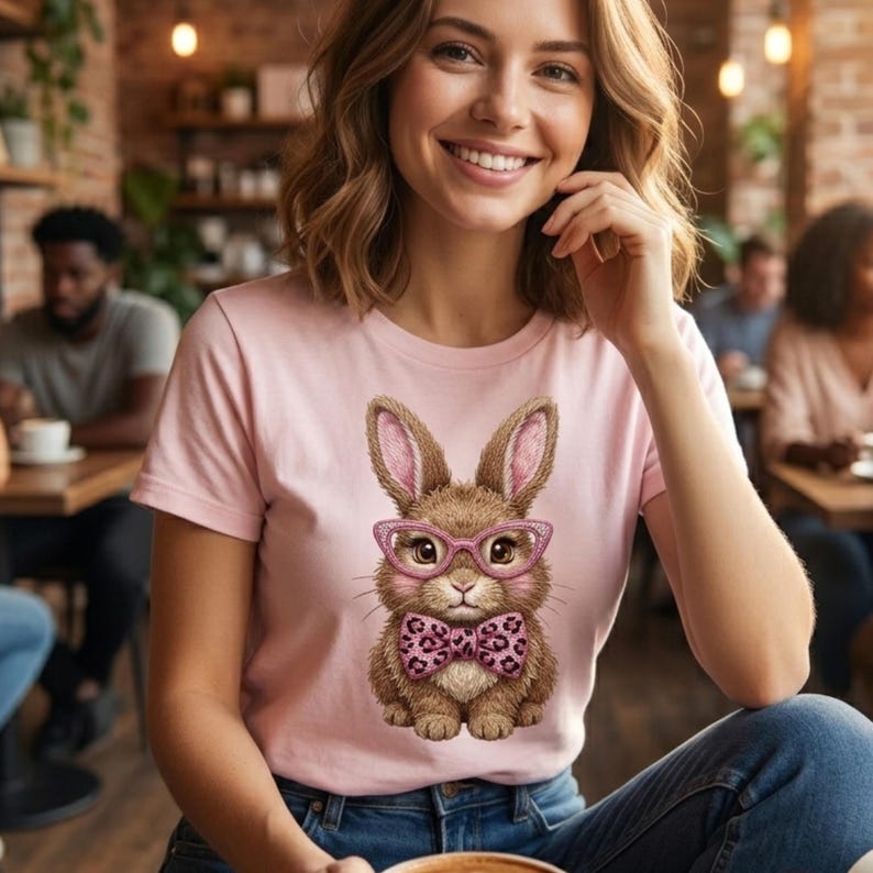Easter Bunny Leopard Bow Tie PNG Sublimation Design Instant Download - Etsy