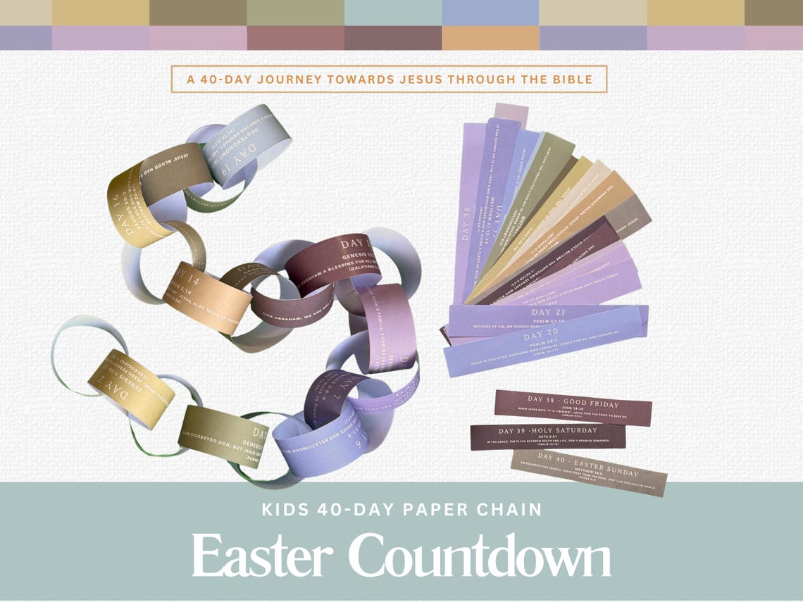 Lent Easter Countdown | Lent Activity Countdown to Easter | Easter Holy ...