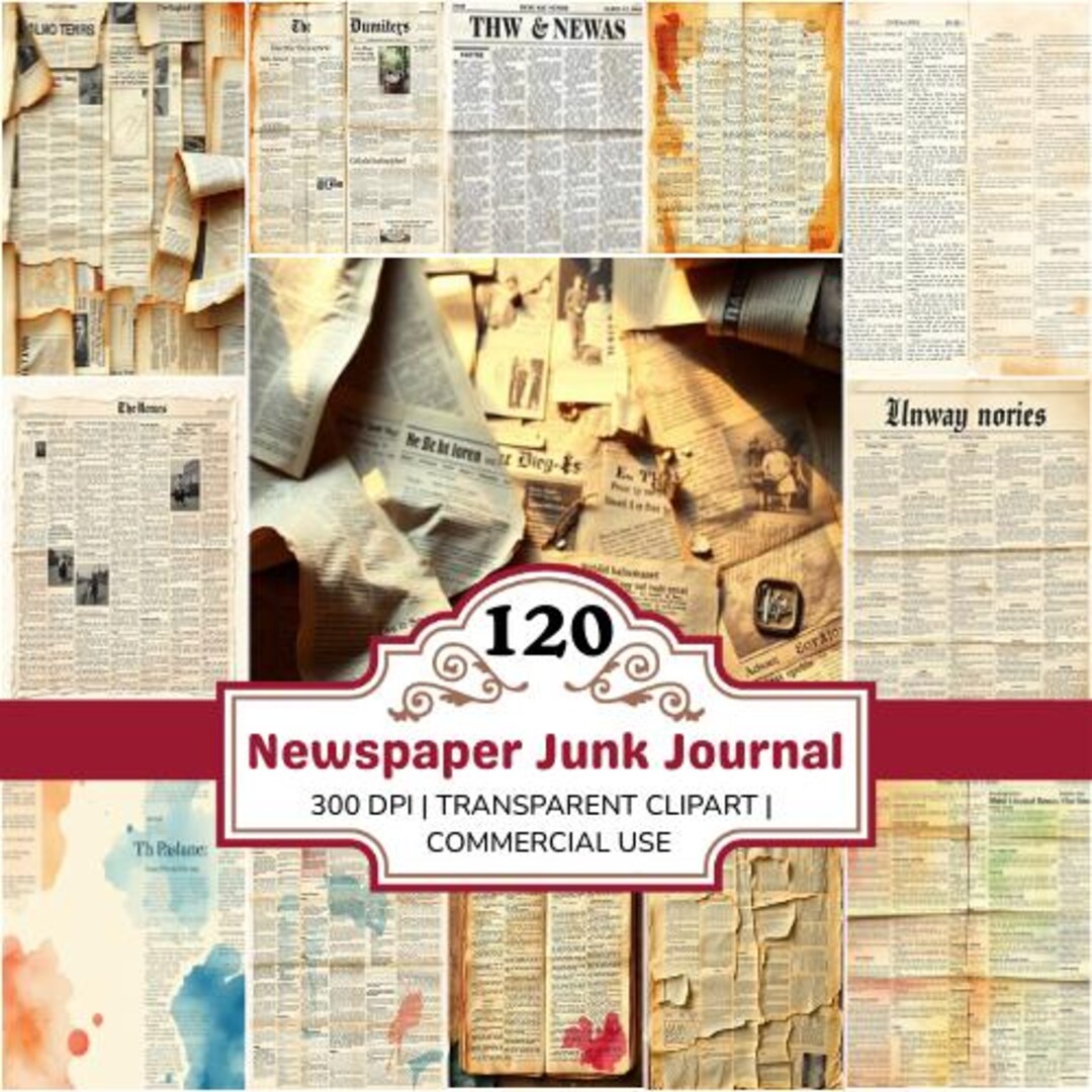 Vintage Zeitung Junk Journal Kits, Junk Journal Vintage Zeitung ...