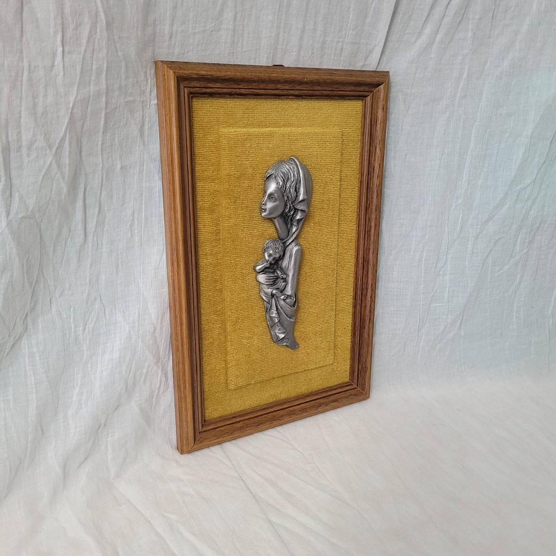 Vintage Italian Peltro Cesellato a Mano Framed Pewter Mother - Etsy UK