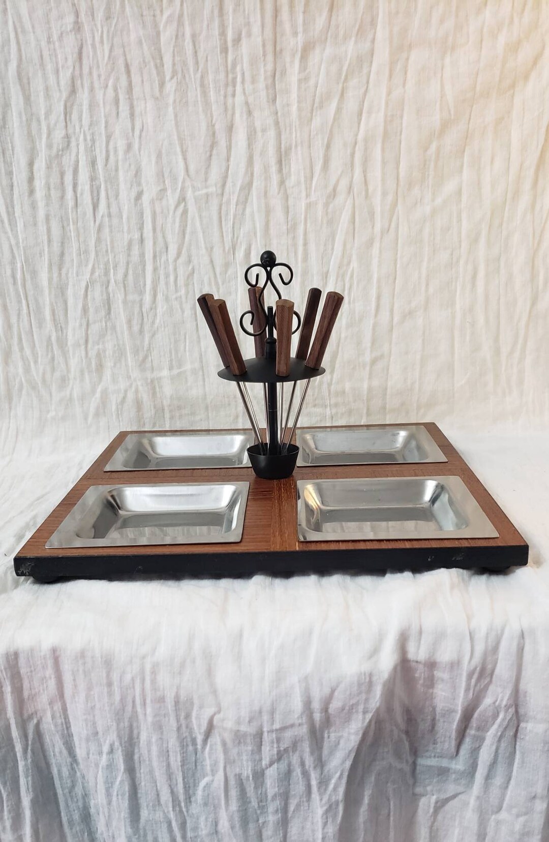 Vintage Lovely Cocktail Server Tray Made in Japan Original Box Mid ...