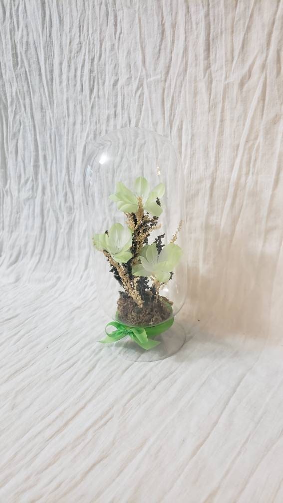 Vintage Terrarium Captive Flowers Standing Glass Globe Pastel - Etsy