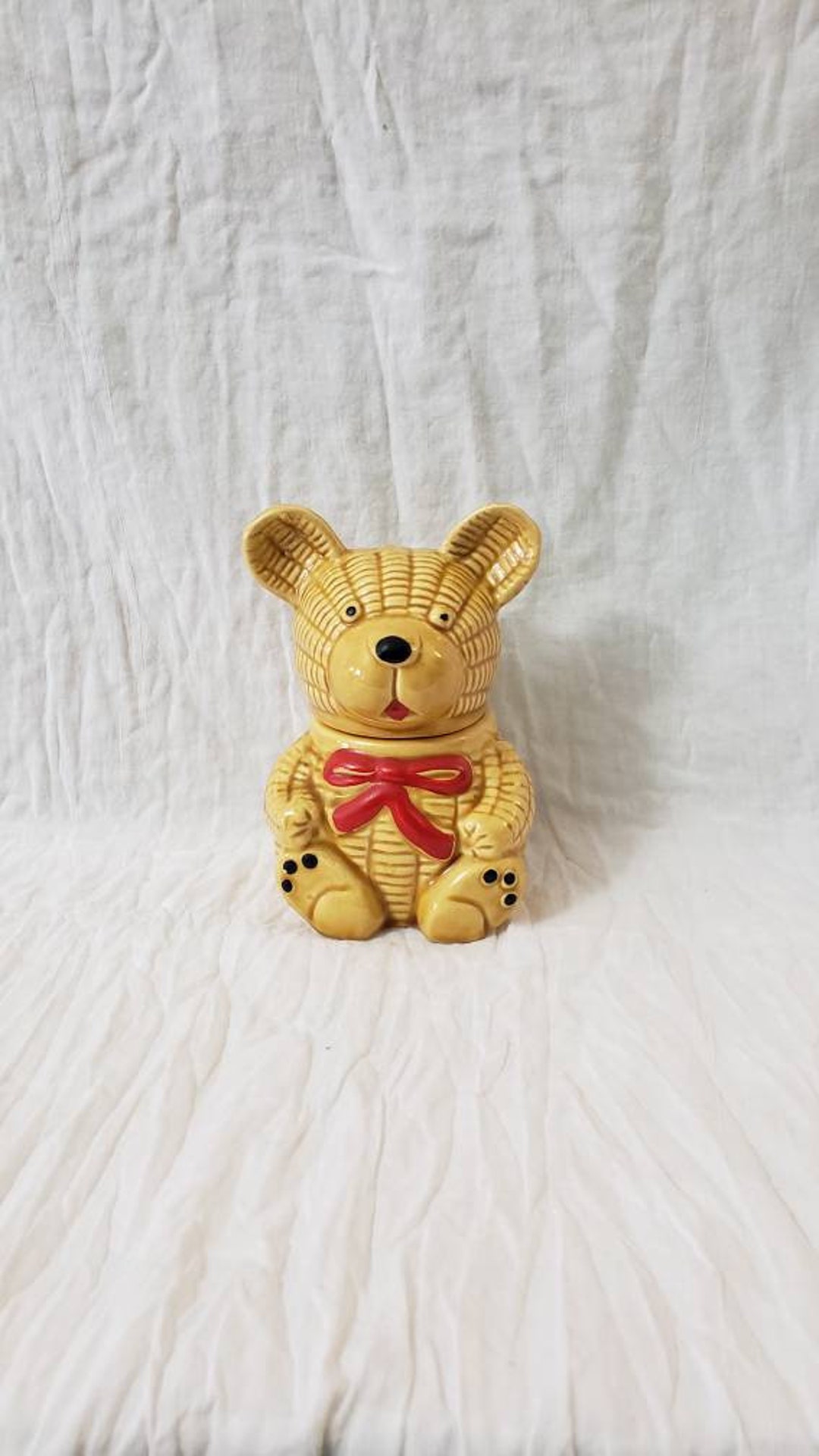 Vintage Ceramic Honey Bear Pot Ceramic Teddy Bear Kitchen Decor Honey ...