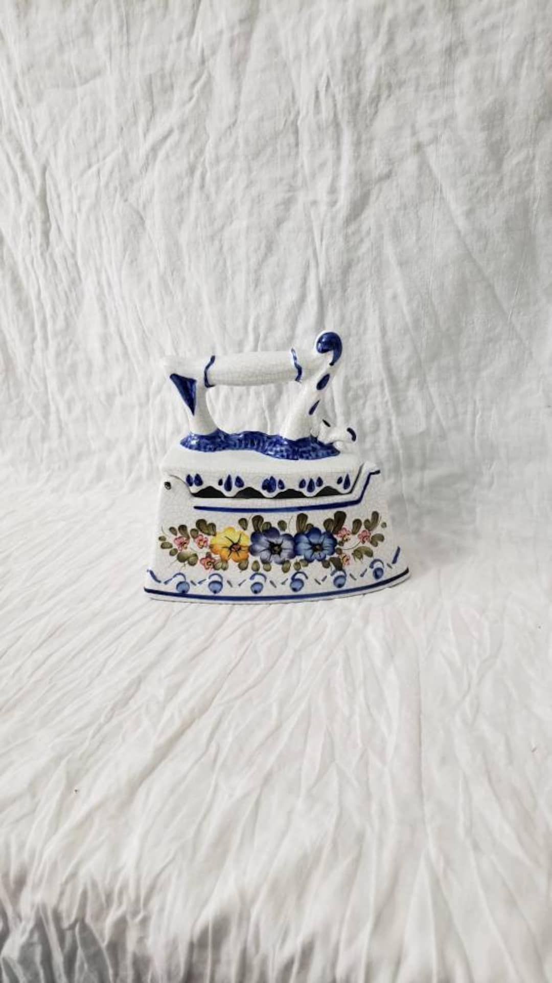 Vintage Cute Ceramic Clothes Iron Trinket Dish Hinged With Lid - Etsy