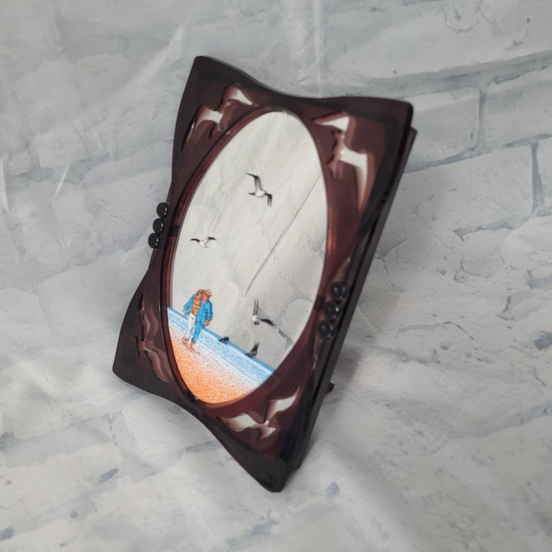 Vintage Retro Yap Music Box Mirror Beach Music Box Decor Novelty Mirror ...