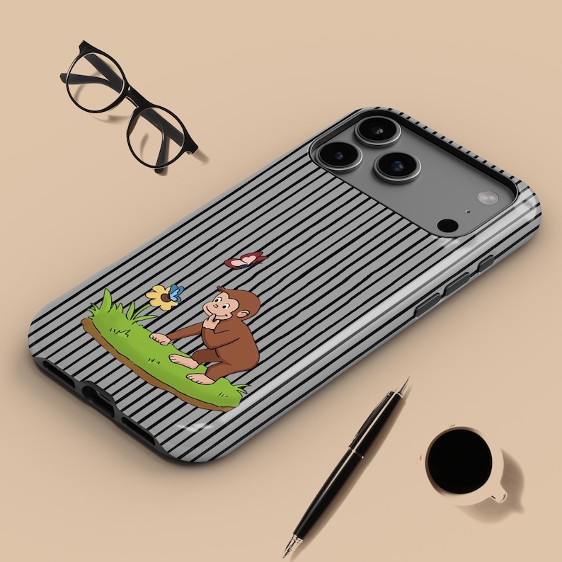 Custom Funny Monkeys and Stripes Phone Case for Iphone, Samsung Galaxy ...