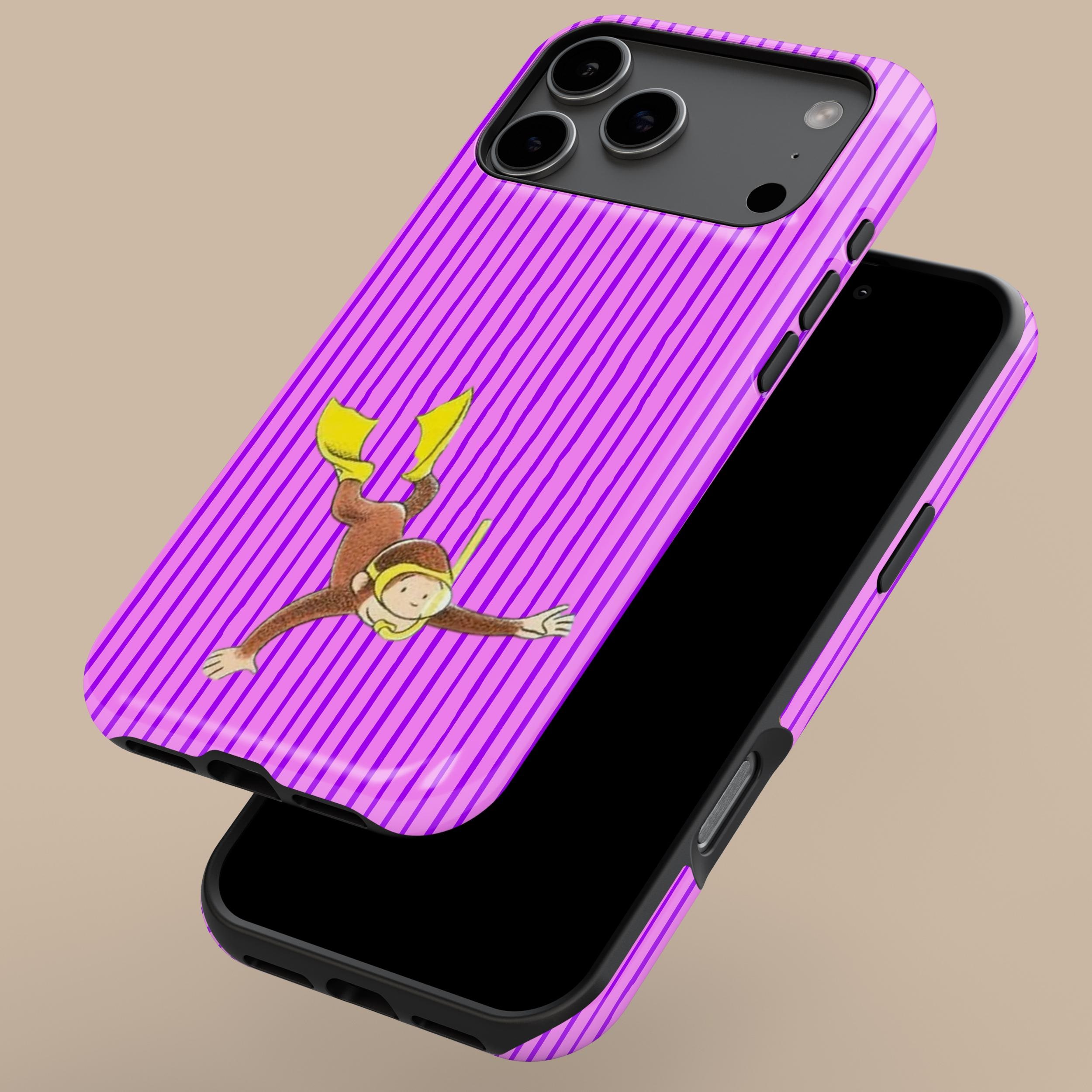 Custom Funny Monkeys and Stripes Phone Case for Iphone, Samsung Galaxy ...