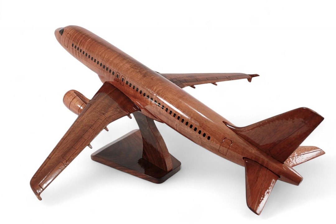 Handcrafted Mahogany A-320 Airplane Replica – Aviation Display Model - Etsy