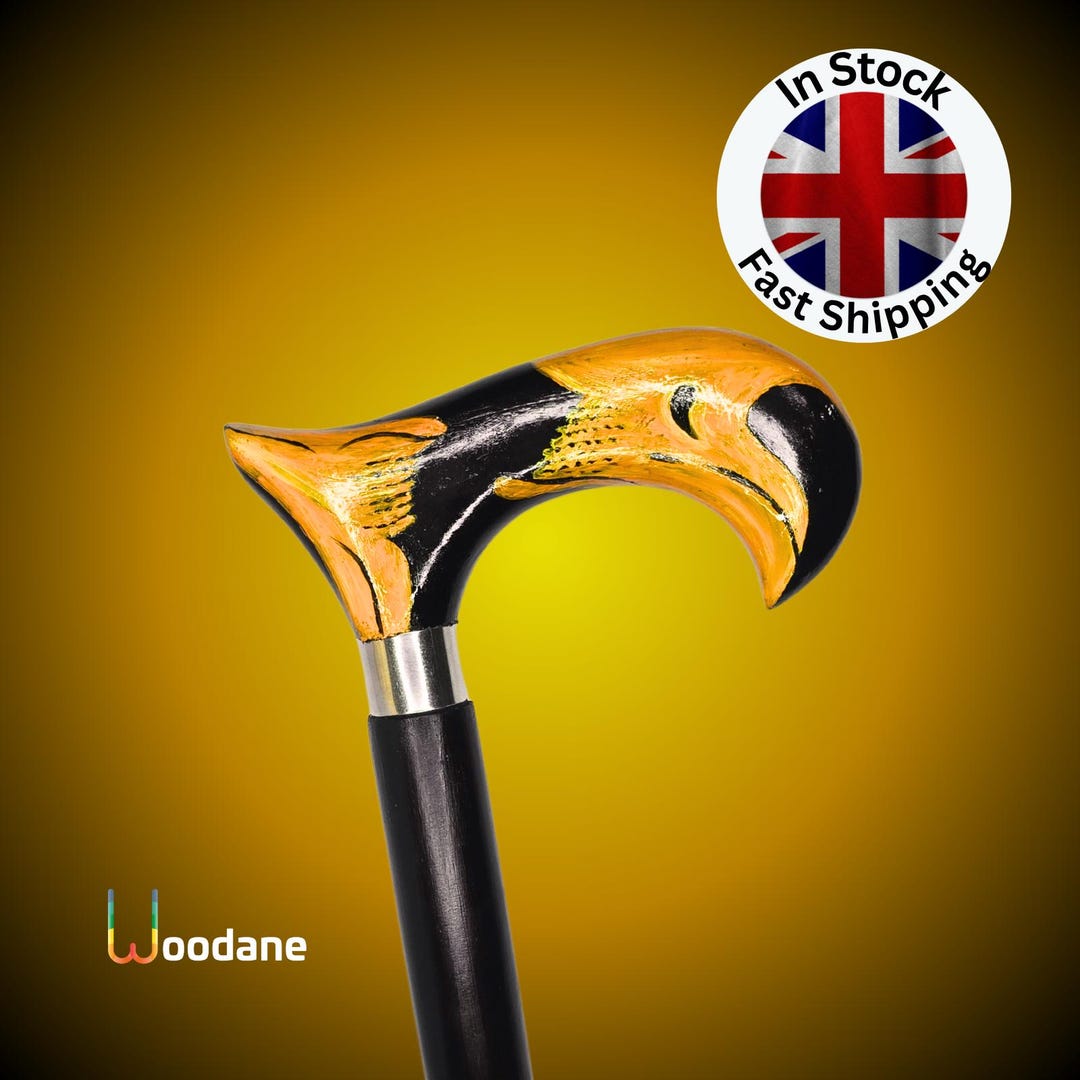 Bird Beak Design Wooden Walking Stick for Women, Men and Grand Parents ...