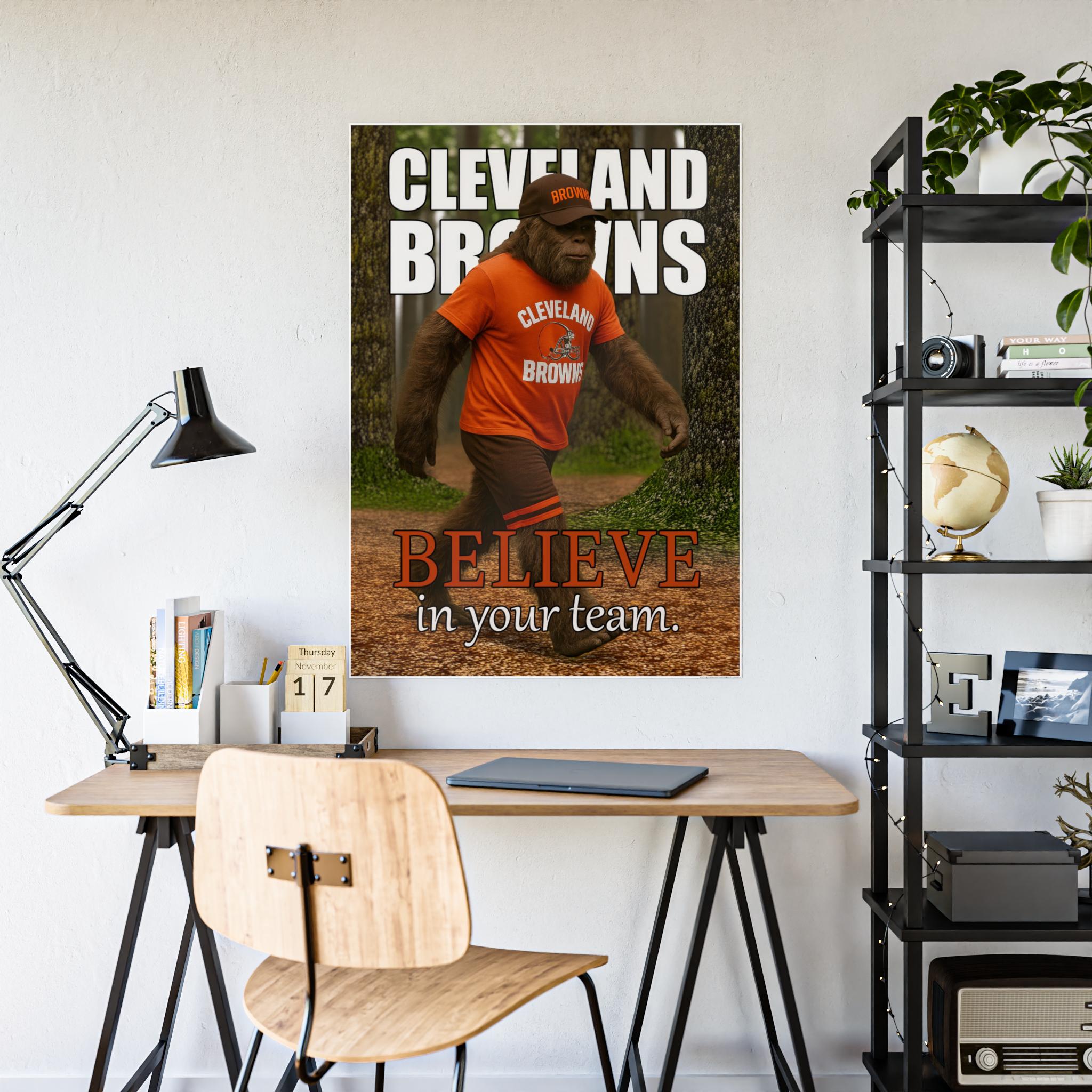 Cleveland Browns Bigfoot Gloss Poster, Sports Wall Art, Fan Decor, NFL ...