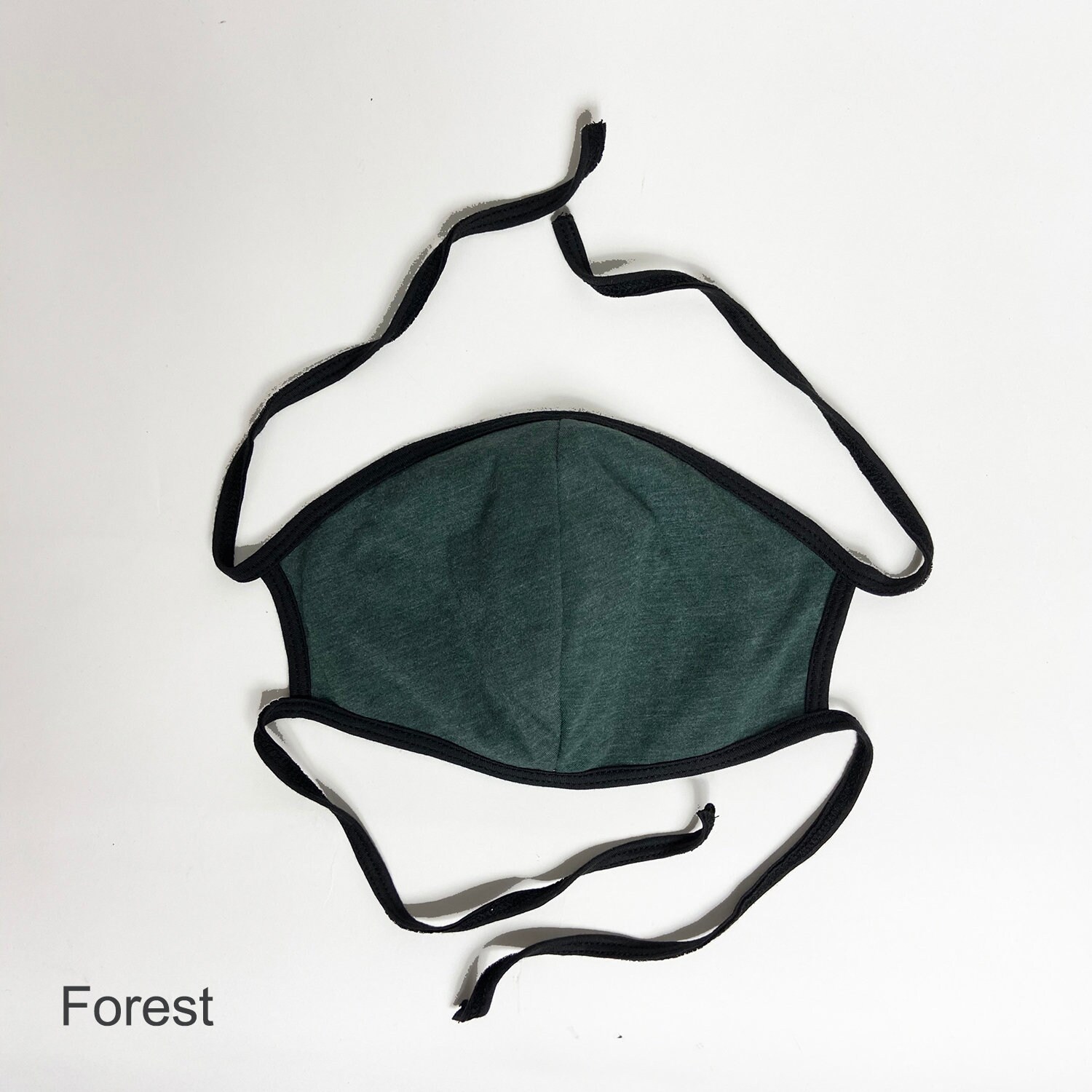 Adult Tie Back Face Mask With Filter Pocket in Solid Color Charcoal ...