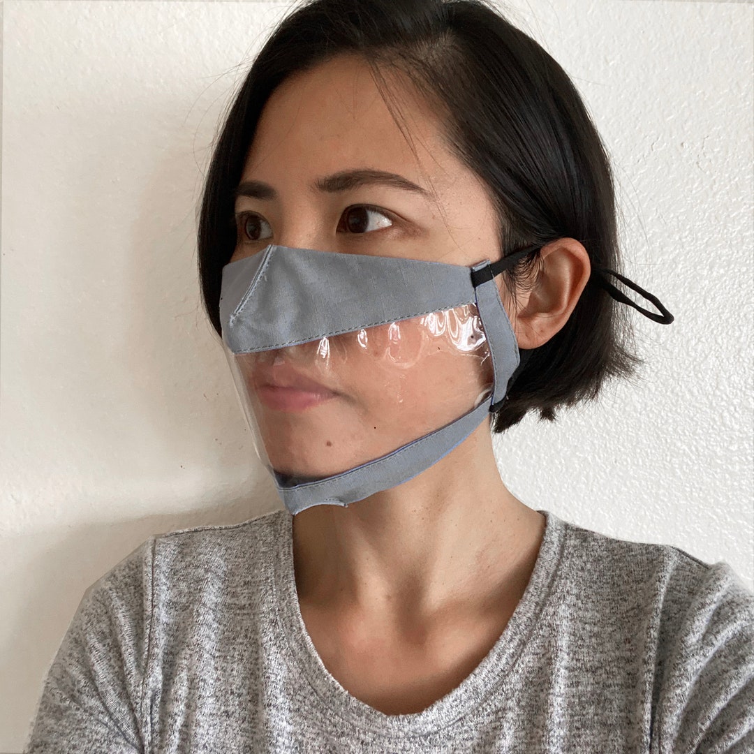 Adult Clear Transparent Window Face Mask With Adjustable Elastic ...