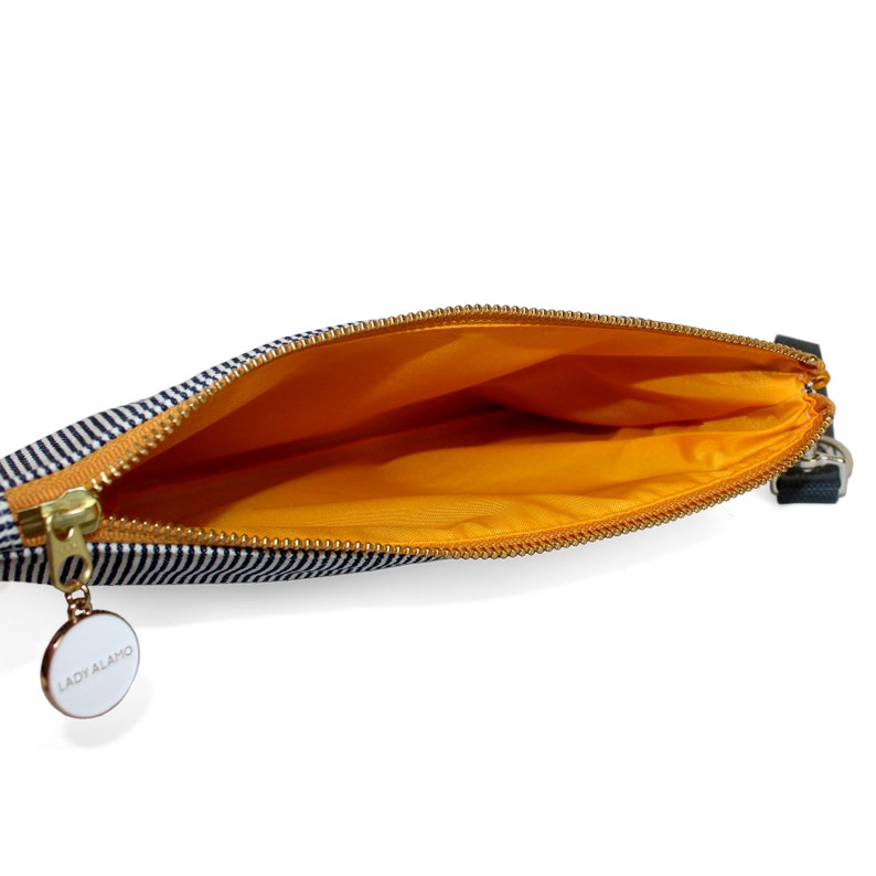 Miss Zip Wristlet in Denim Stitch With Water Repellent Lining. - Etsy