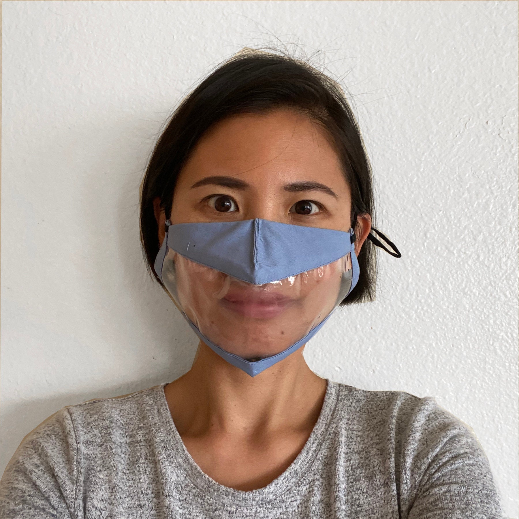 Adult Clear Transparent Window Face Mask With Adjustable | Etsy