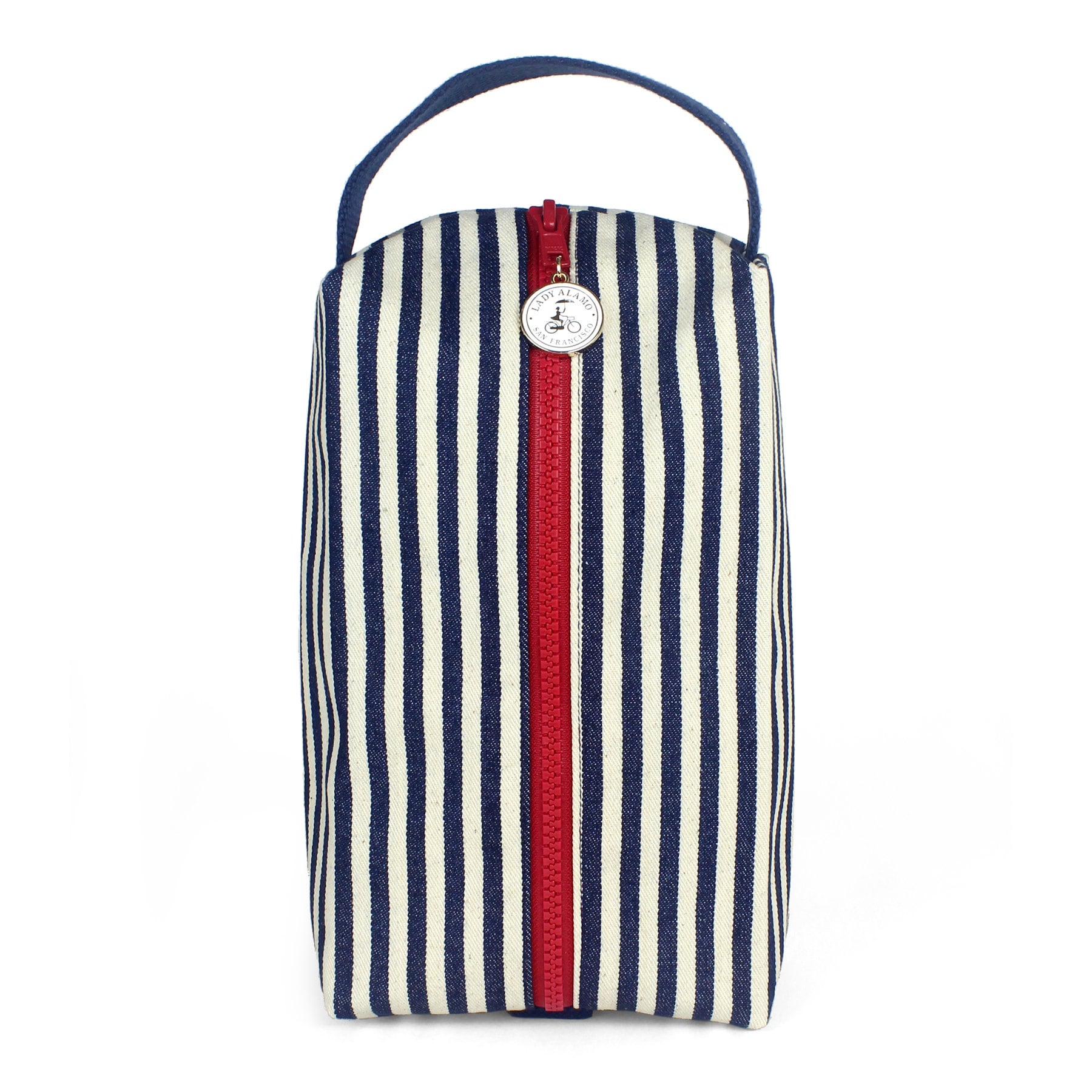 Denim Stripe Dopp Kit Toiletry Travel Bag With Water Repellent Lining ...