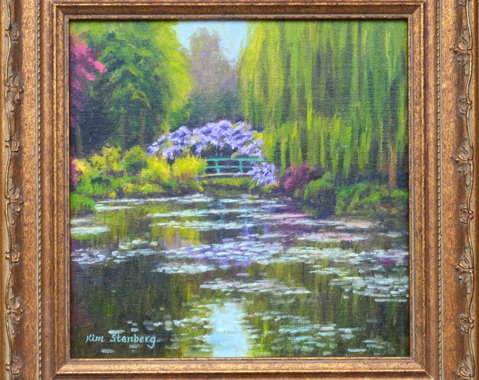 French Impressionist Landscape With Frame, Original Oil Painting ...