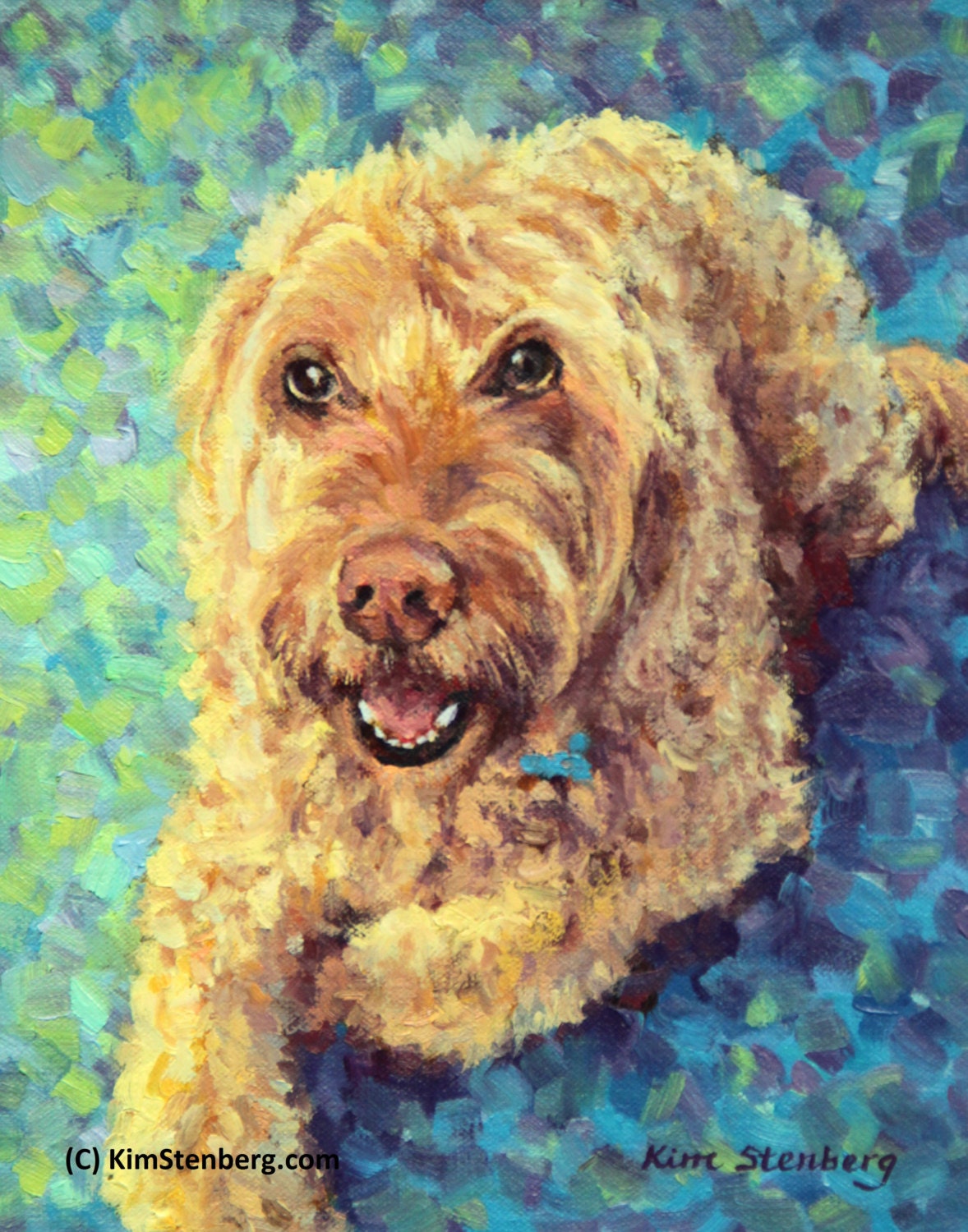 Goldendoodle Custom Pet Dog Portrait Oil Commission Painting | Etsy