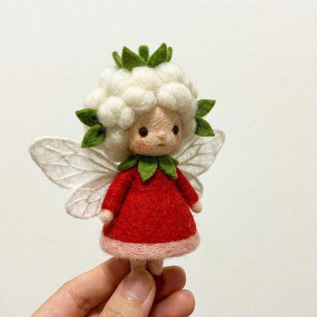 6" Elder Spirit Sprite: Wise White Wool Felt Doll for Guidance ...