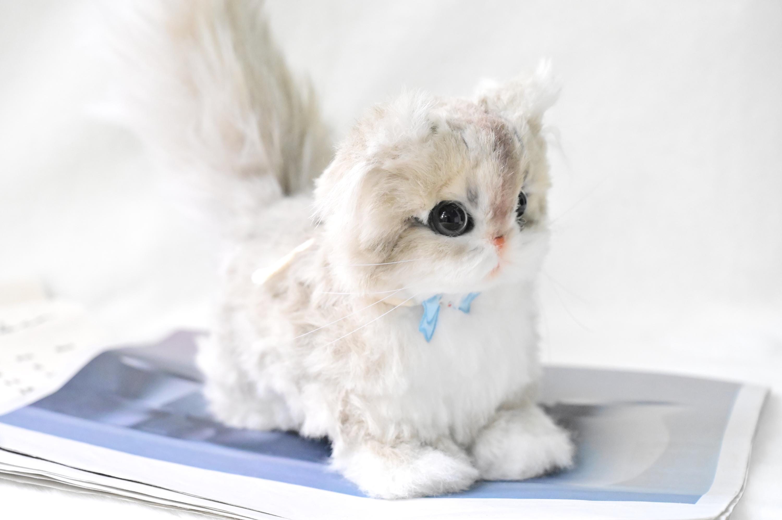 Handmade Kitten Plush, Realistic Cat Doll, Soft Plush Cat Toy ...