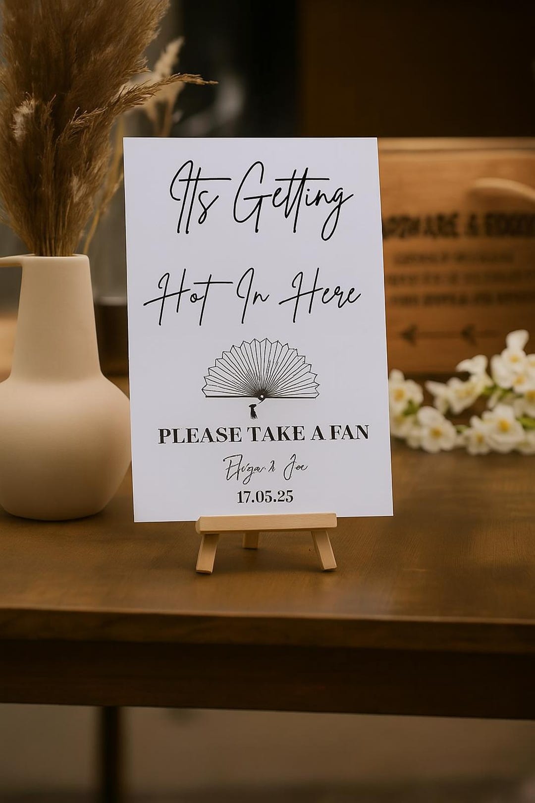 Personalised Wedding Fan Sign Wedding PDF File - Etsy UK