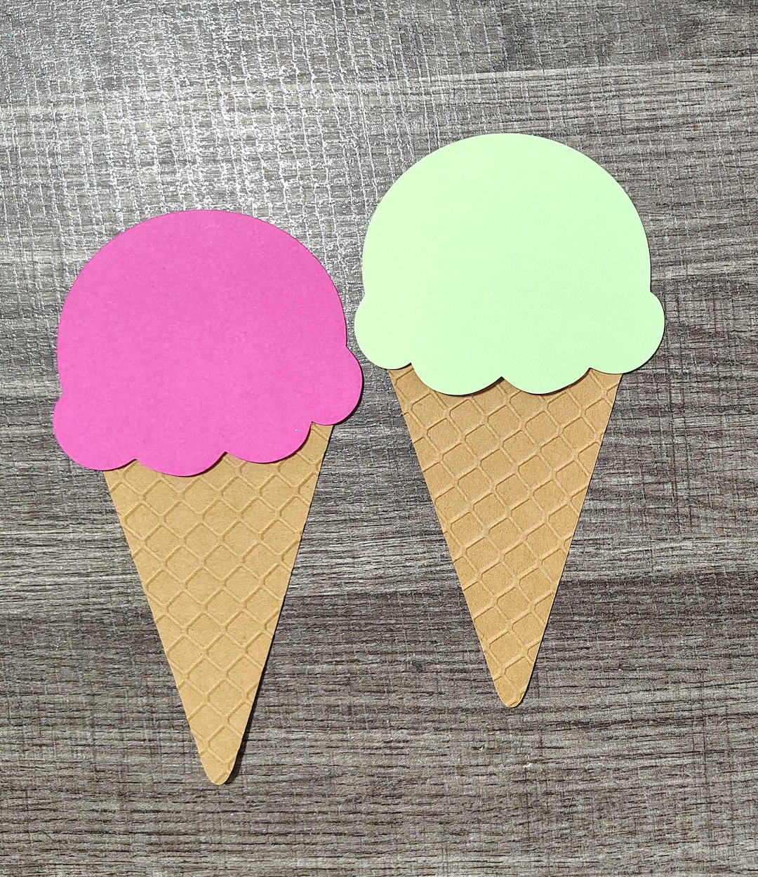 Embossed Ice Cream Cone Die Cuts: Scrapbook & Card Making - Etsy