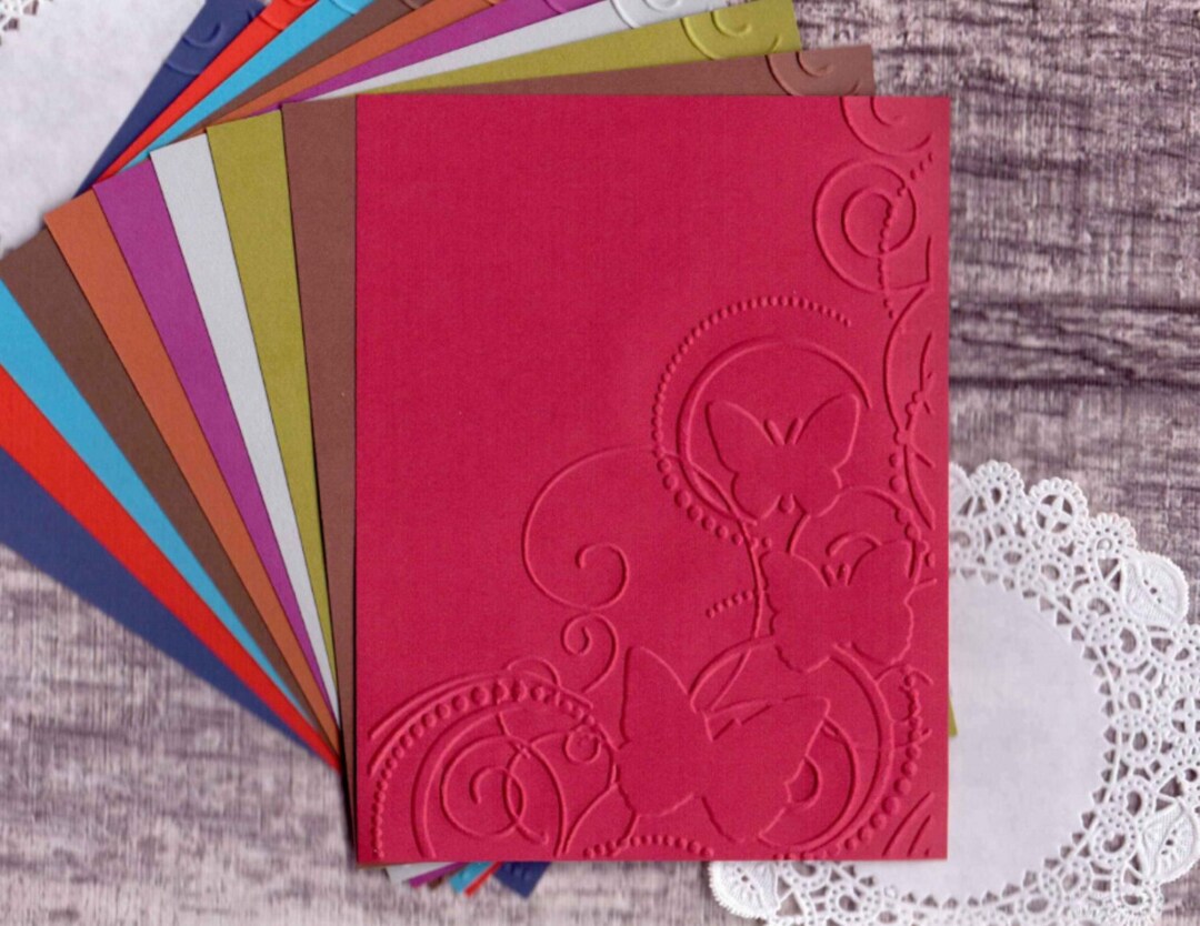 Embossed Card Stock, Butterfly Card Toppers, Handmade Cards ...
