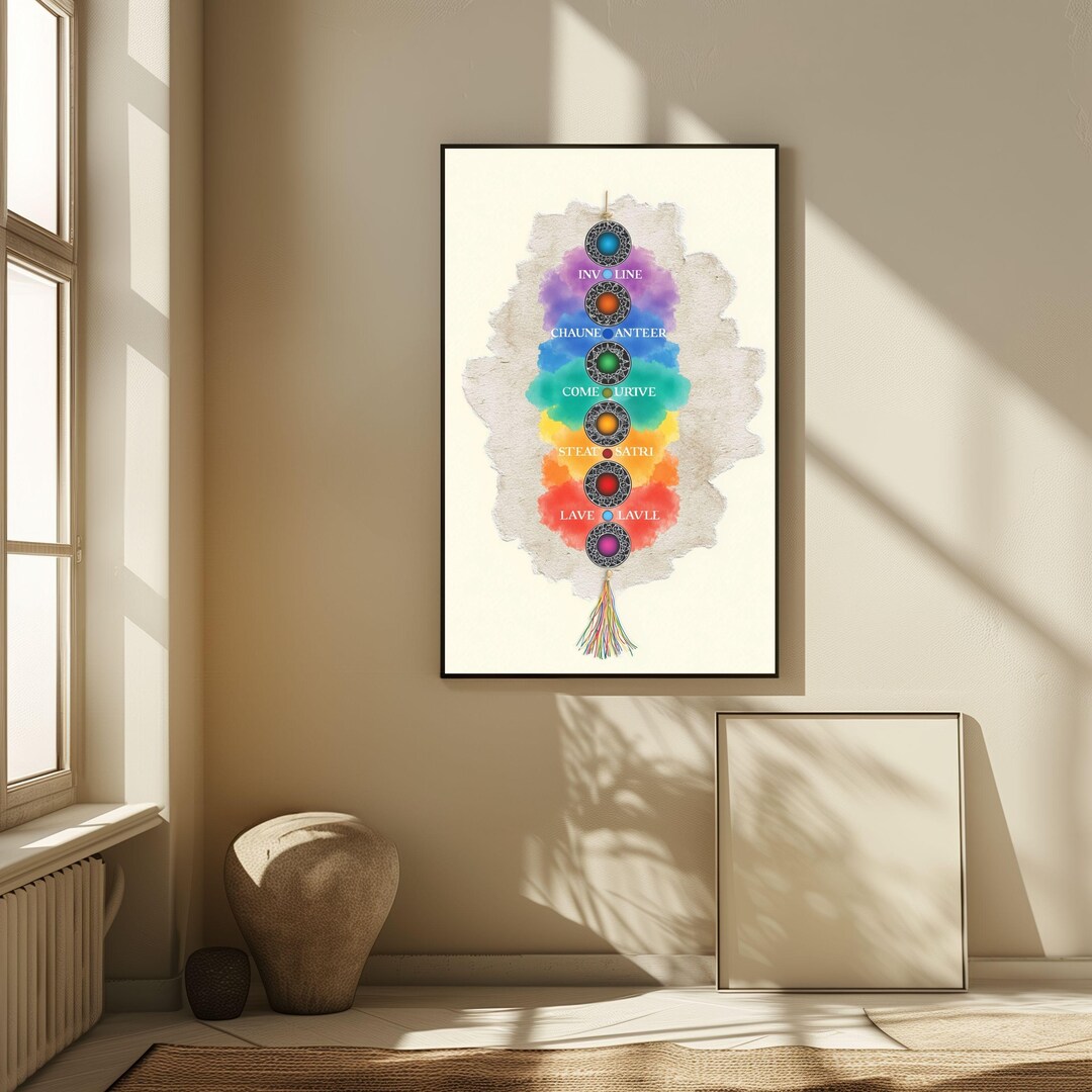 Ch008#seven Chakras| Energy & Alignment Wall Art | Chakras Printable ...
