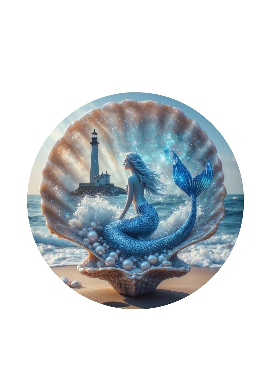 Mermaid - Shell - Lighthouse Edible Cake Topper - Etsy