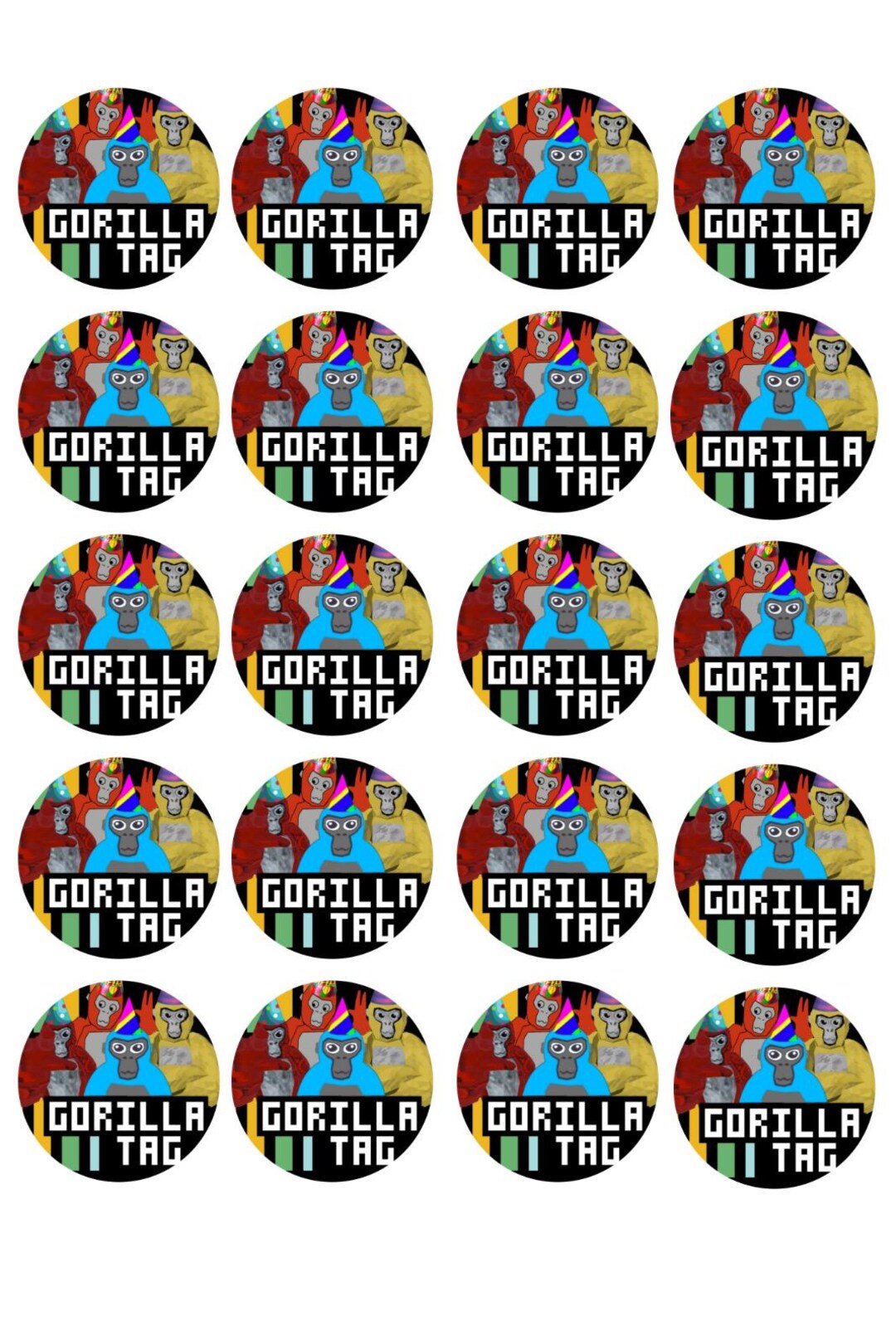 Gorilla Tag Edible Cake Topper - Etsy