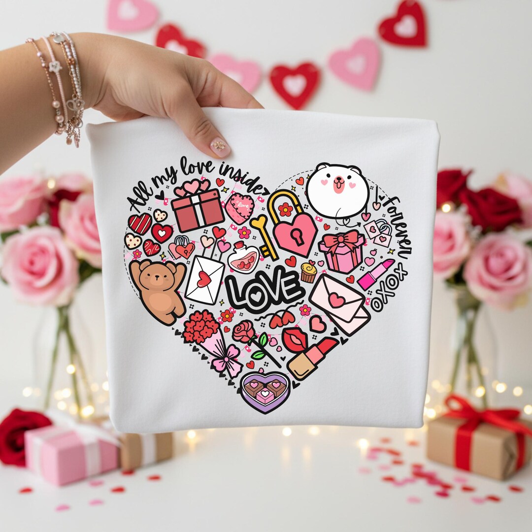 Valentine Heart Collage PNG – Romantic Art, DIY Crafts (digital ...
