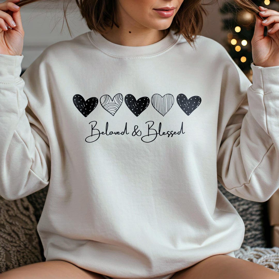 Beloved & Blessed PNG | Heart Icons Digital Download | Inspirational ...