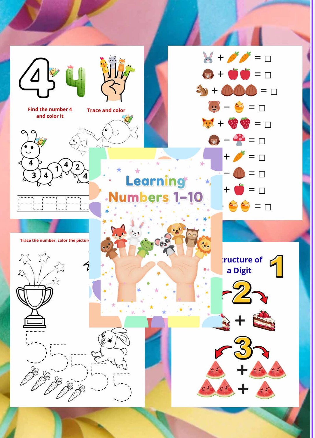 Number Worksheets 1-10 Printable | Toddler & Preschool Math Workbook ...