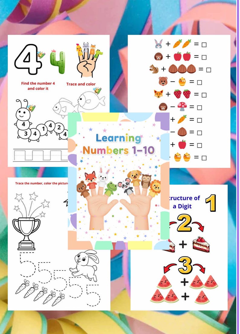 Number Learning Worksheets for Kids | Preschool Math Activities | Count ...