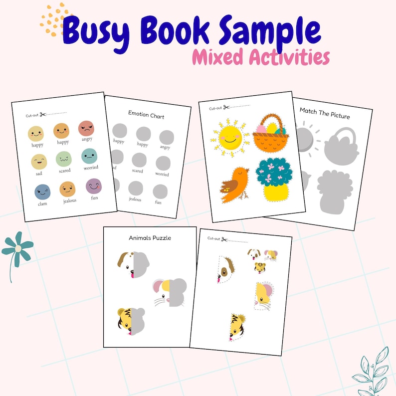 Toddler Busy Book Mega Bundle, Quiet Book for Kids, 400+ Pages ...
