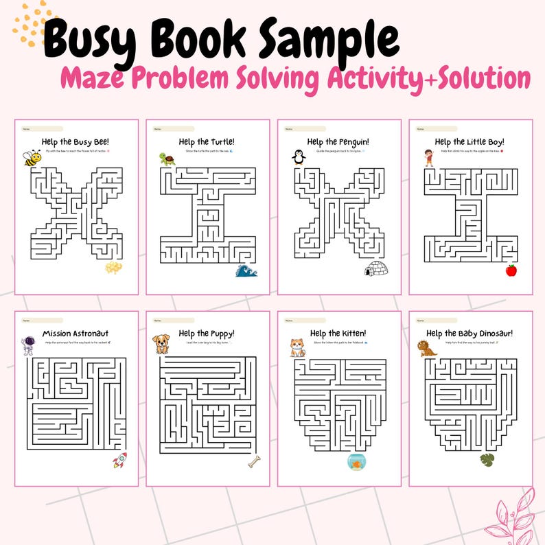 Toddler Busy Book Mega Bundle, Quiet Book for Kids, 400+ Pages ...