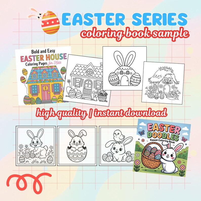 Easter Coloring Pages Bundle | 16 Books, 1200+ Pages (PDF & PNG) - Etsy