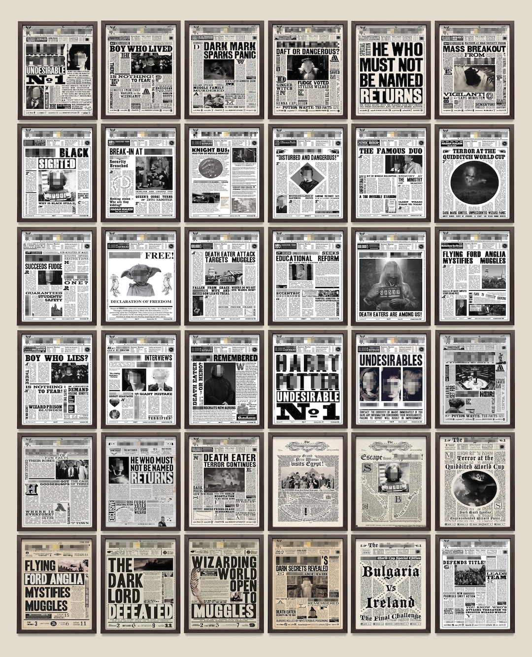 Set of 36 Wizard and Witch Daily Newspaper Pages Printable PDF, Wizard ...