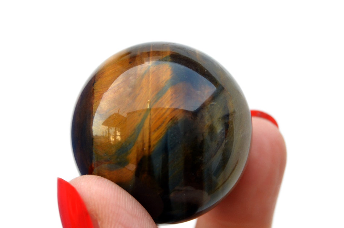 Falcon Eye Crystal Ball 37mm x 37mm x 37mm Natural Sphere | Etsy