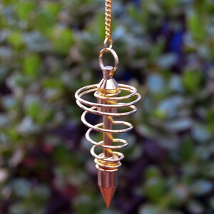 Spiral Metal Pendulum Large Brass Pendulum Dowsing & Reiki Tools ...