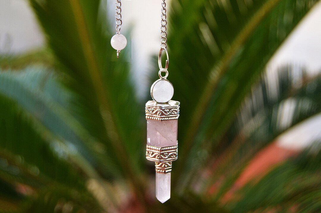 Pink Quartz Power Generator Pendulum Rose Quartz Wand - Etsy