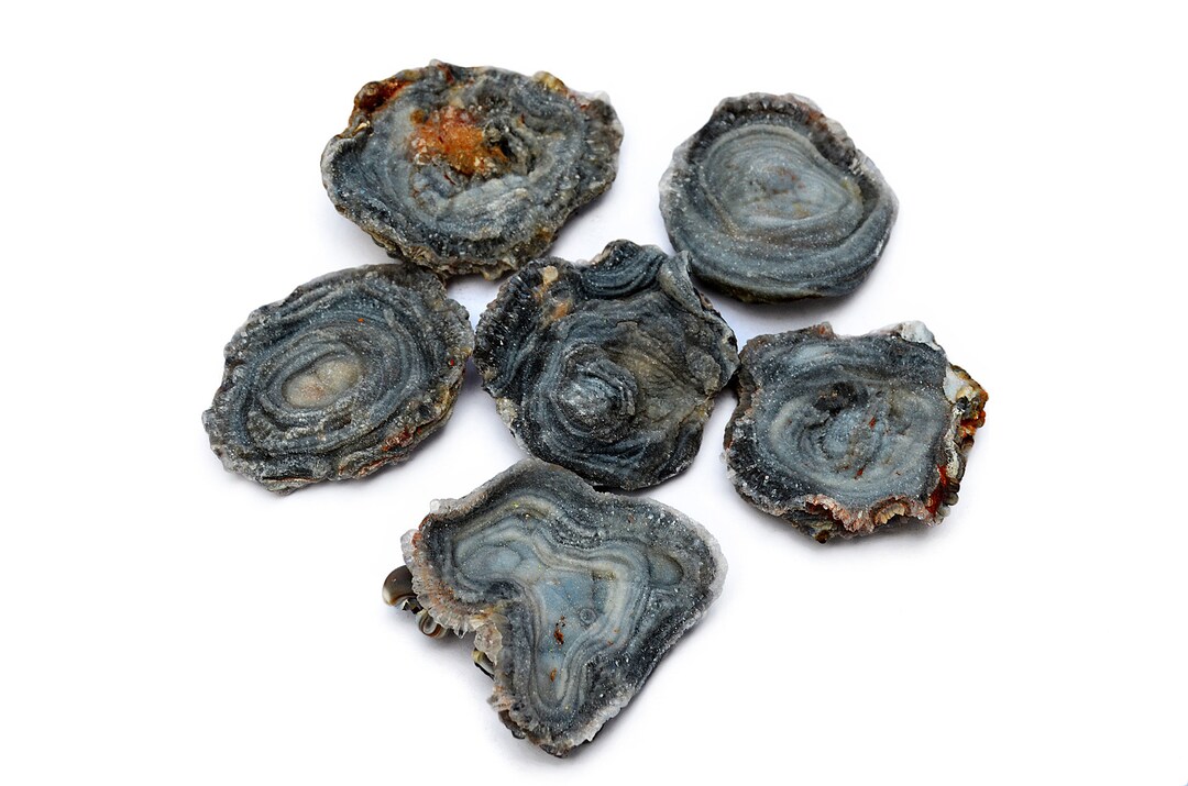 1 Blue Agate Druzy Geode - Raw Blue Lace Agate - Chalcedony Rosette ...