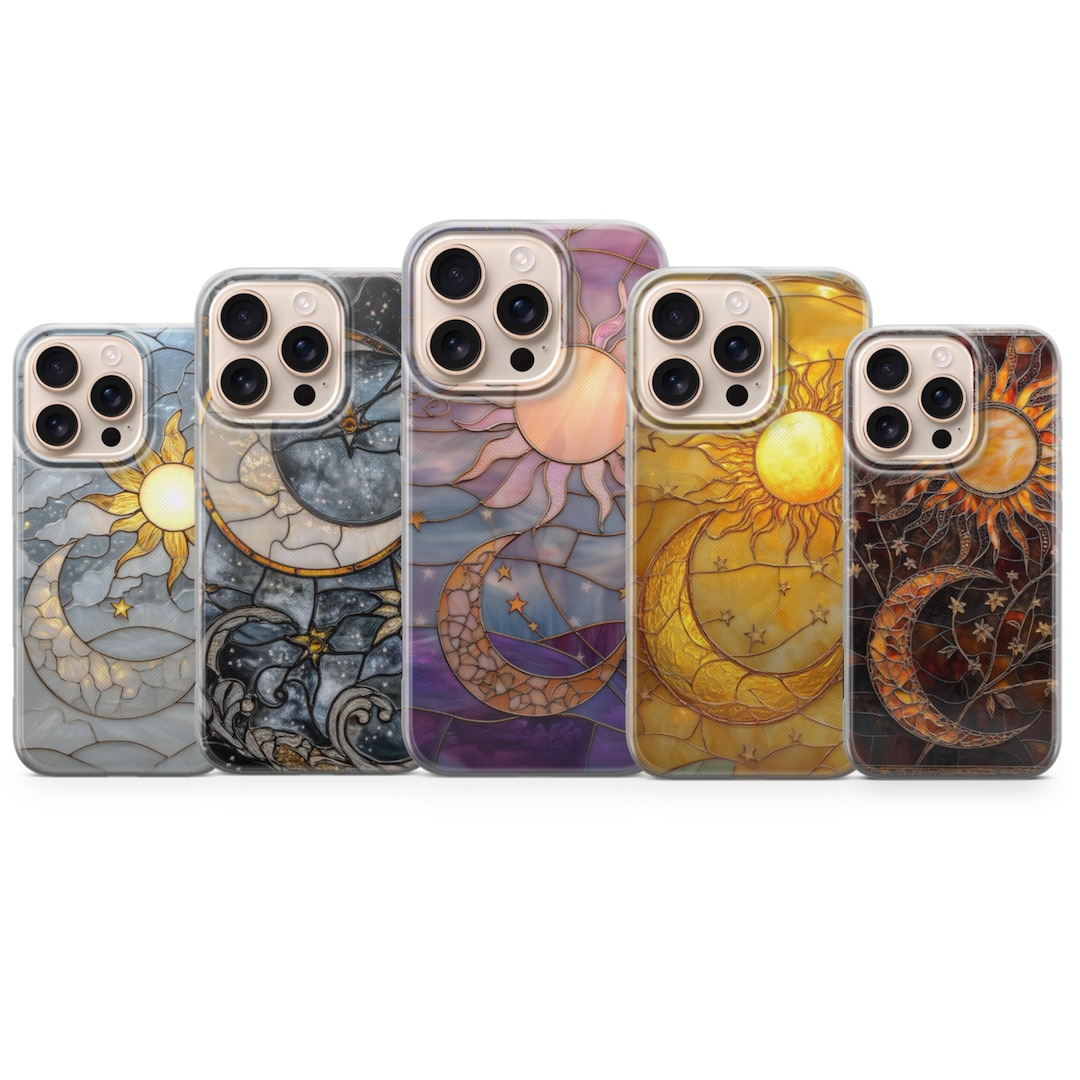 Celestial Stained Glass Case Moon and Stars Celestial Art iPhone 17 Pro ...