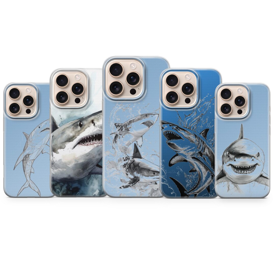 Shark Jaws Phone Case Ocean Animal for iPhone 17 Pro Max, 16e, 15, 14 ...