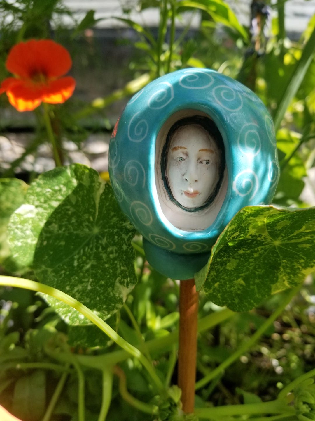 Ceramic Handmade Garden Cane Topper - Etsy