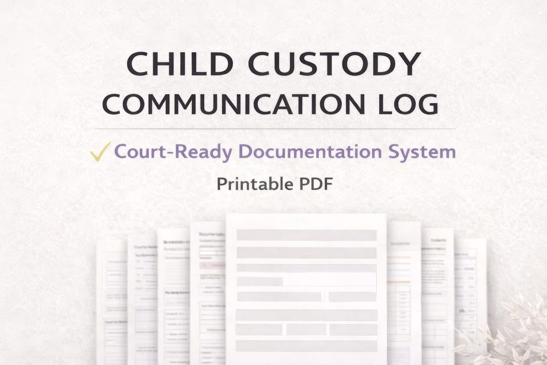 Child Custody Communication Log Printable - Court-ready Co Parenting ...