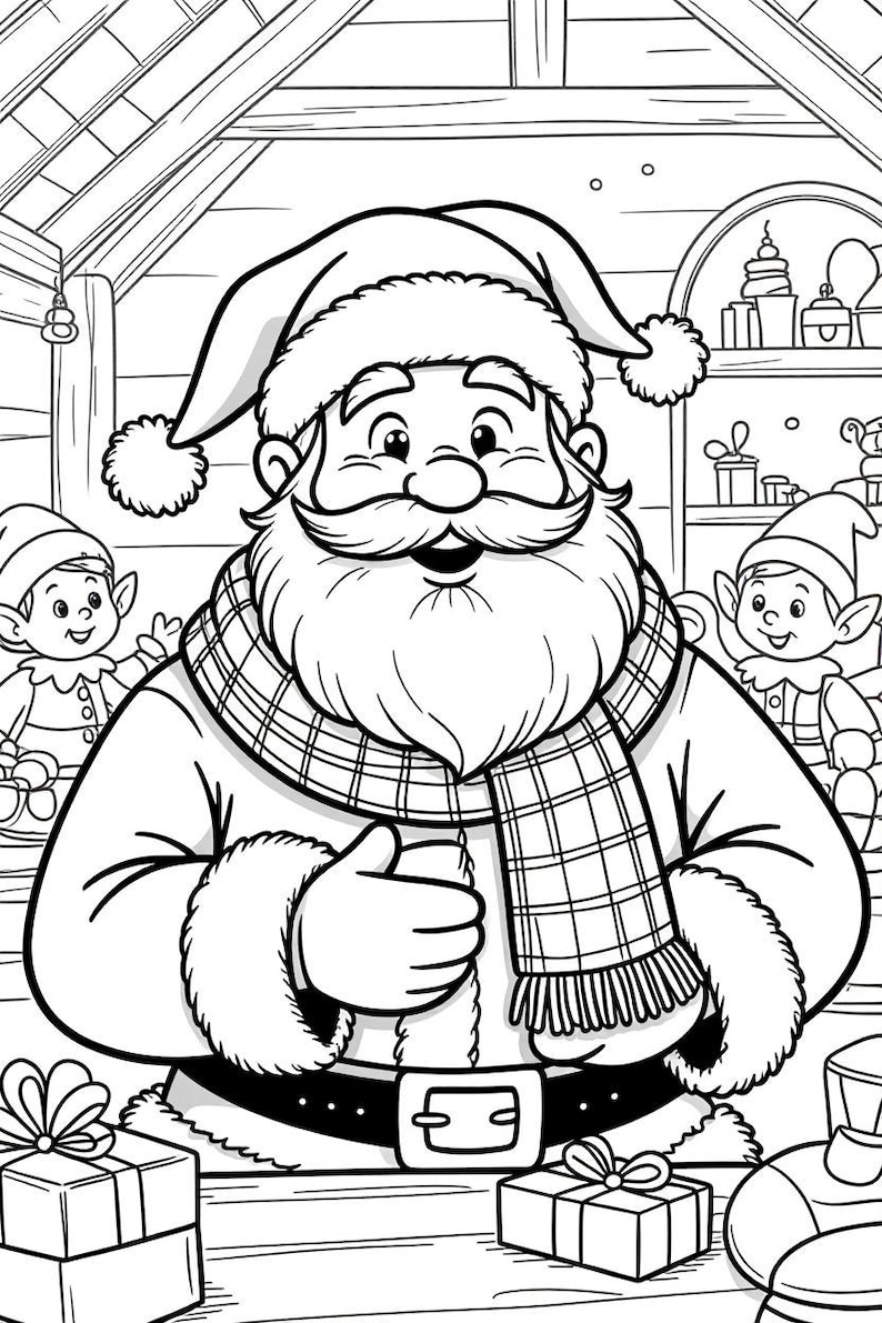 Santa Coloring Pages | Christmas Coloring Sheets for Kids | Printable ...