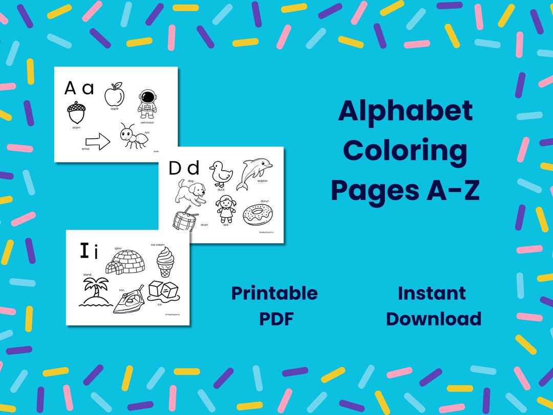 Preschool & Kindergarten ABC Coloring Book | Printable Alphabet ...