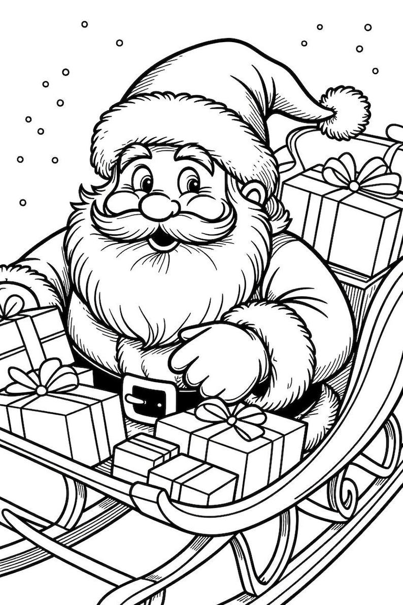 Santa Coloring Pages | Christmas Coloring Sheets for Kids | Printable ...