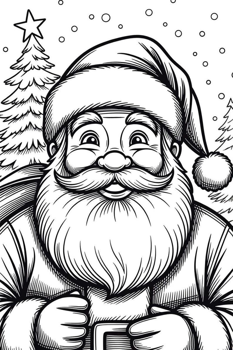 Santa Coloring Pages | Christmas Coloring Sheets for Kids | Printable ...